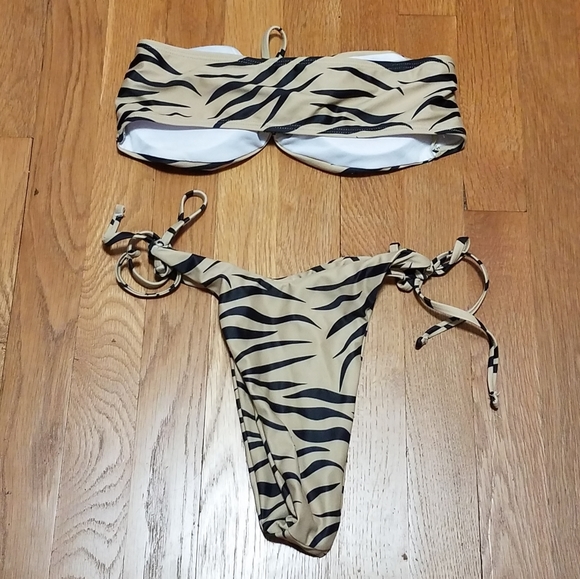 Swim | Zebra Print Bikini Set Medium | Poshmark